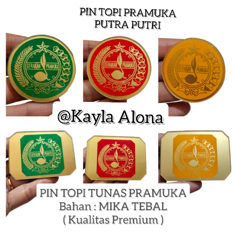 Jual PIN TOPI PRAMUKA Bahan : MIKA TEBAL ( PREMIUM ) | Shopee Indonesia