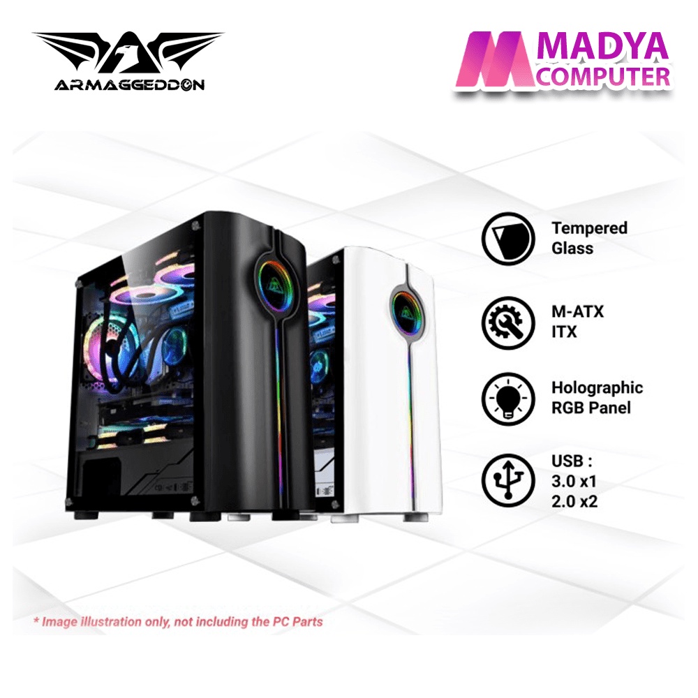 Jual Casing PC Gaming Armaggeddon Holo 3 RGB Holographic - Casing ...