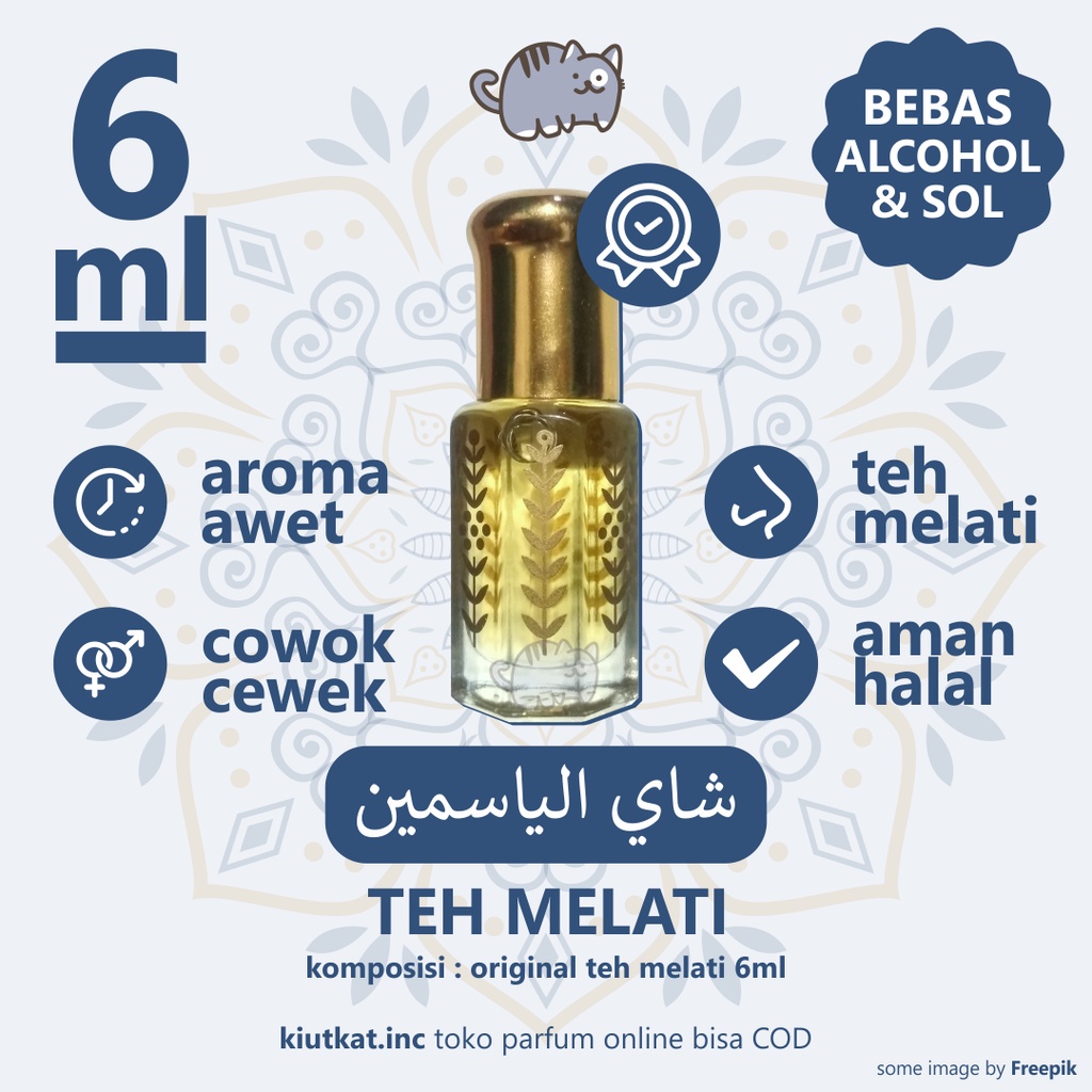 Jual Parfum JASMINE TEA / PARFUM TEH Original Isi 6ml | Shopee Indonesia