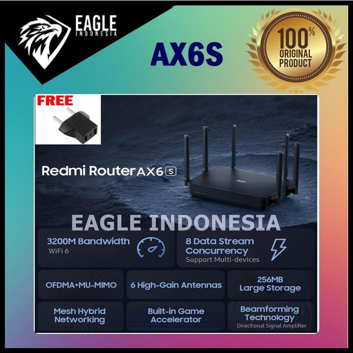 Jual New Red Mi Router Ax6S Wifi 6 Mesh Gigabit Dual Band 6 Antenna | Shopee Indonesia
