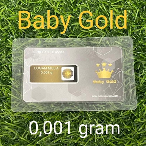 Jual Microgram/Baby Gold 0,001 Gram Emas Mini Logam Mulia 24 Karat ...