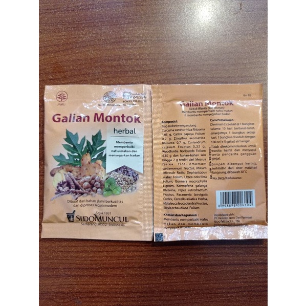 Jual Jamu Serbuk Galian Montok - Sido Muncul (1 Pack Isi 10 Sachet ...