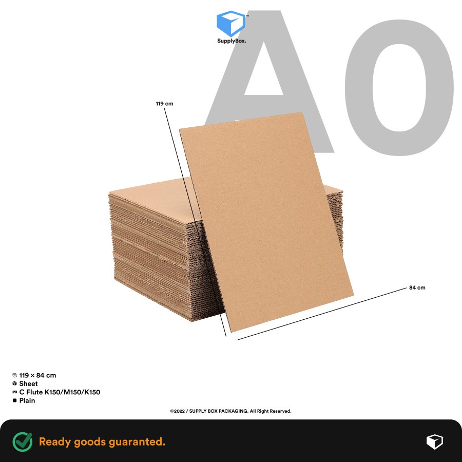 Jual Kardus Lembaran 119 x 84 cm A0 | Sheet | Cardboard | Shopee Indonesia