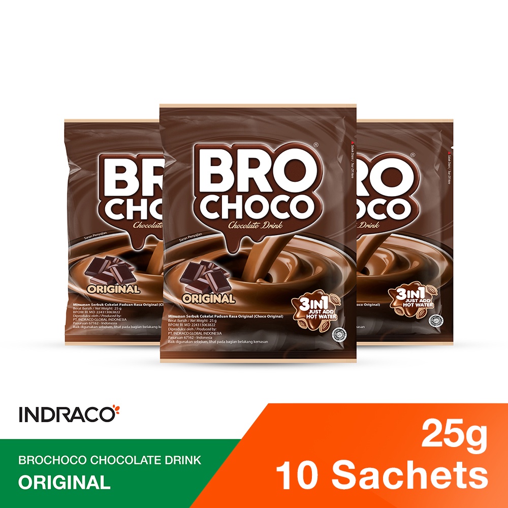 Jual BROCHOCO Original R10 Chocolate Drink / Minuman Coklat (10 sachets ...