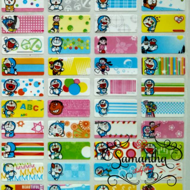 Jual Stiker nama waterproof motif Doraemon | Shopee Indonesia