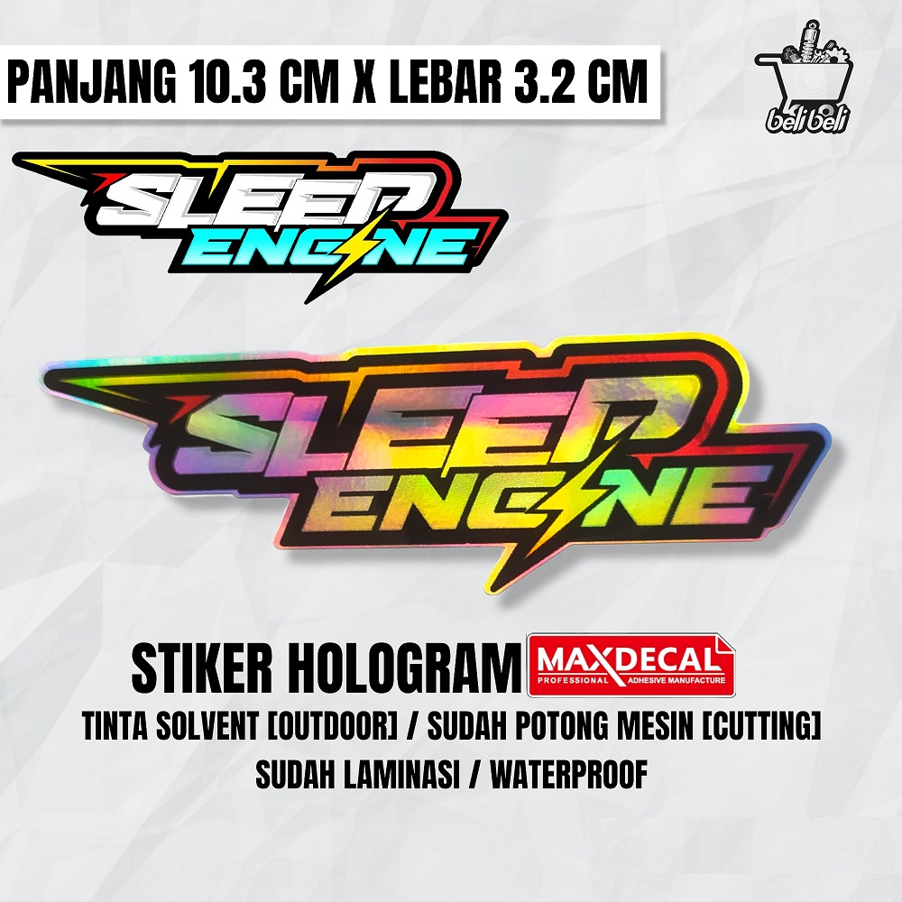 Jual stiker sleep engine / stiker viral / stiker bengkel lengkap ...