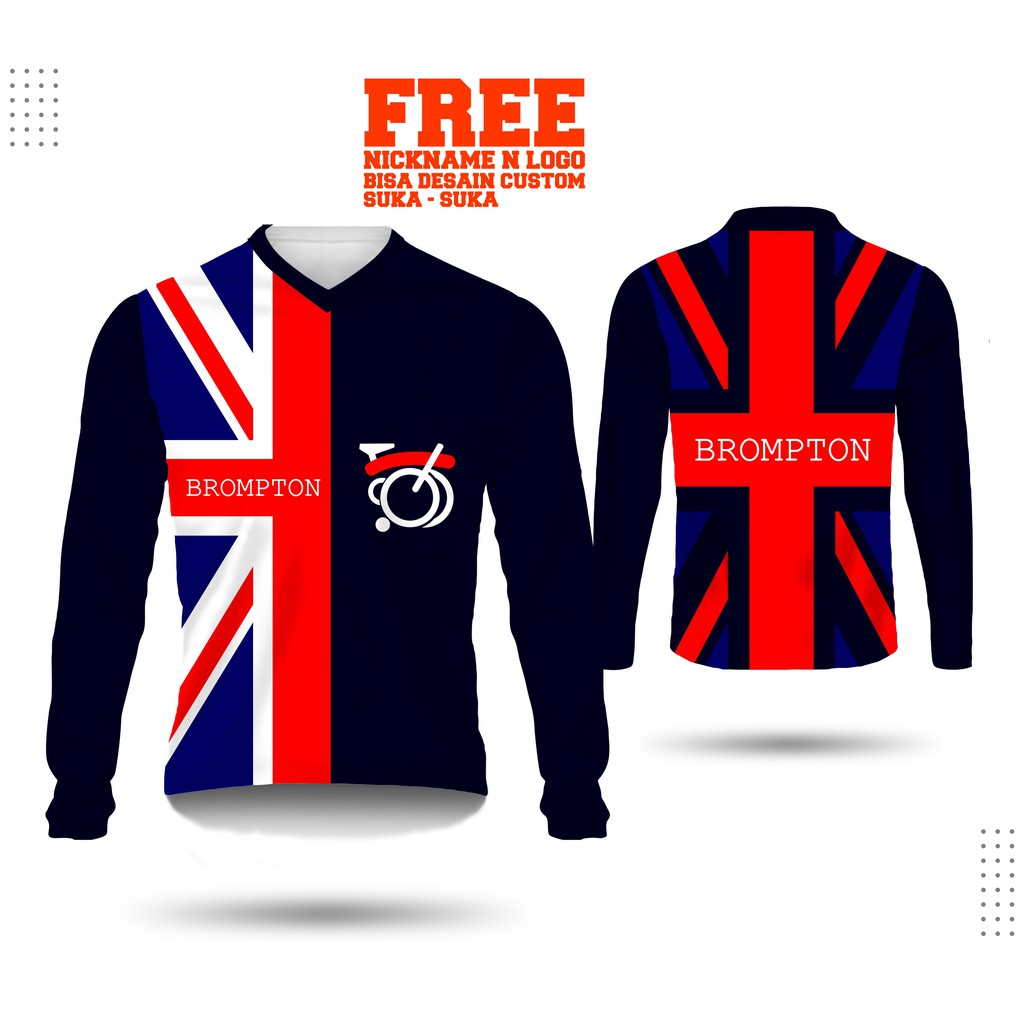 Jual Jersey sepeda lipat brompton kaos folding bike baju lengan panjang ...