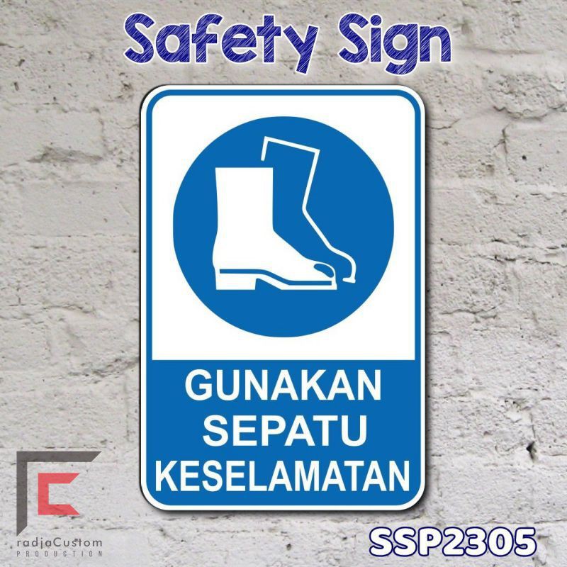 Jual RadjaCustom Safety Sign Label Rambu Petunjuk K3 EESH - Gunakan ...