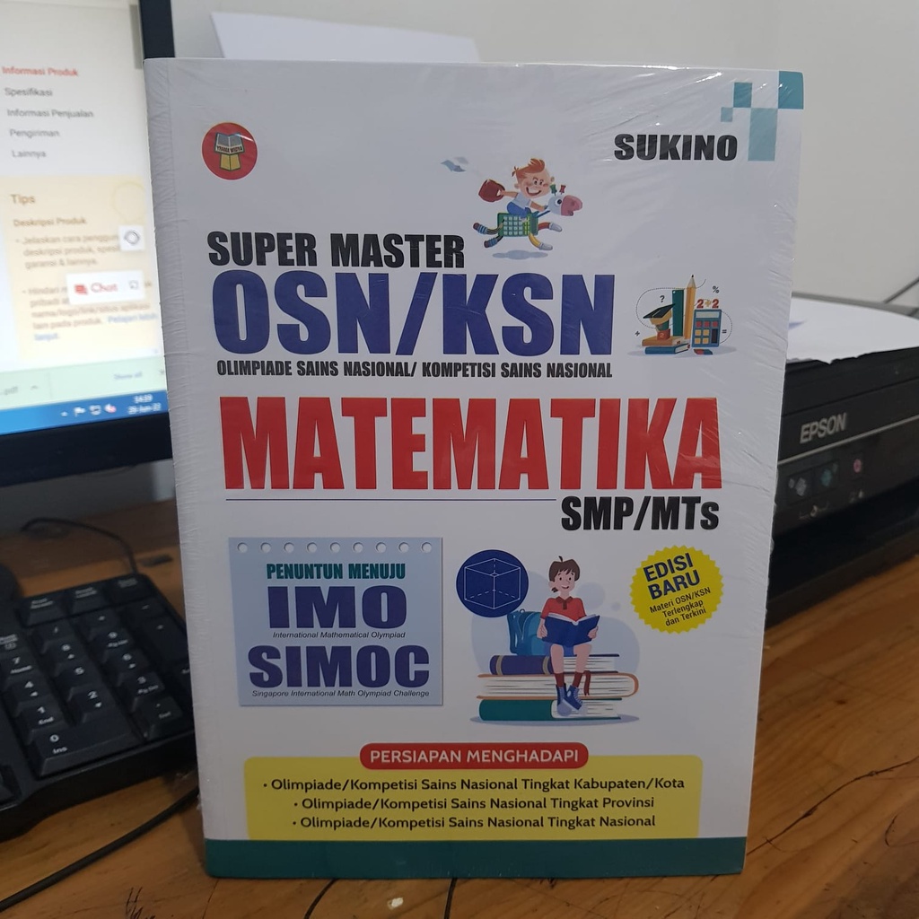 Jual BUKU OLIMPIADE MATEMATIKA / SUPER MASTER OSN/KSN MATEMATIKA SMP/MTS (PROF. SUKINO) - YRAMA ...