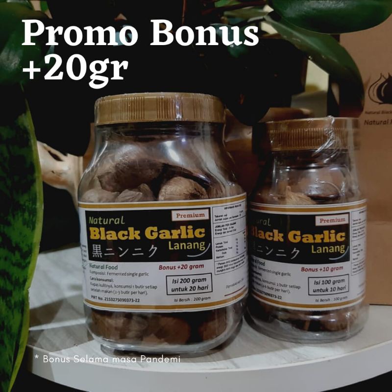 Jual Natural Black Garlic Lanang Premium by BPPT Berat 200 gr - Bawang Lanang Hitam-Bawang Hitam ...