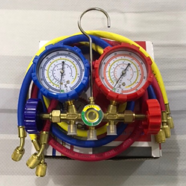 Jual Manifold Double Multi R22. R32. R410. R134a (1 selang R22)(2 selang 32/410) | Shopee Indonesia