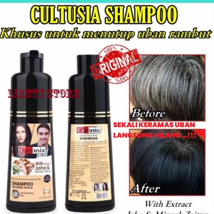 Jual SHAMPO PENGHITAM RAMBUT SHAMPO UBAN SAMPO PENGHILANG UBAN CULTUSIA ...