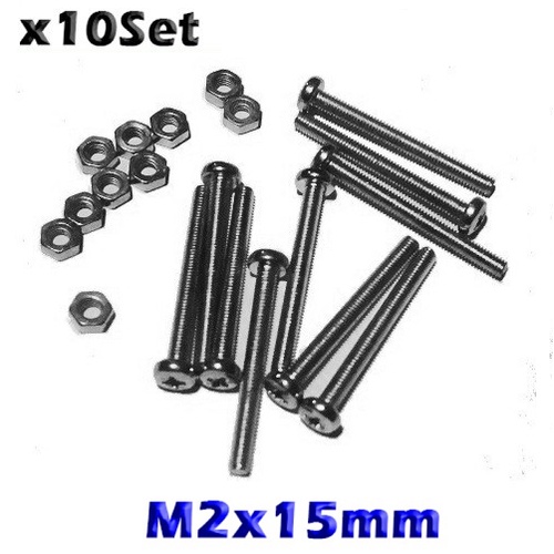 Jual x10 Set Baut Mur Ukuran M2 x 15mm Baut Tamiya 2x15 2 x 15 mm ns614 ...
