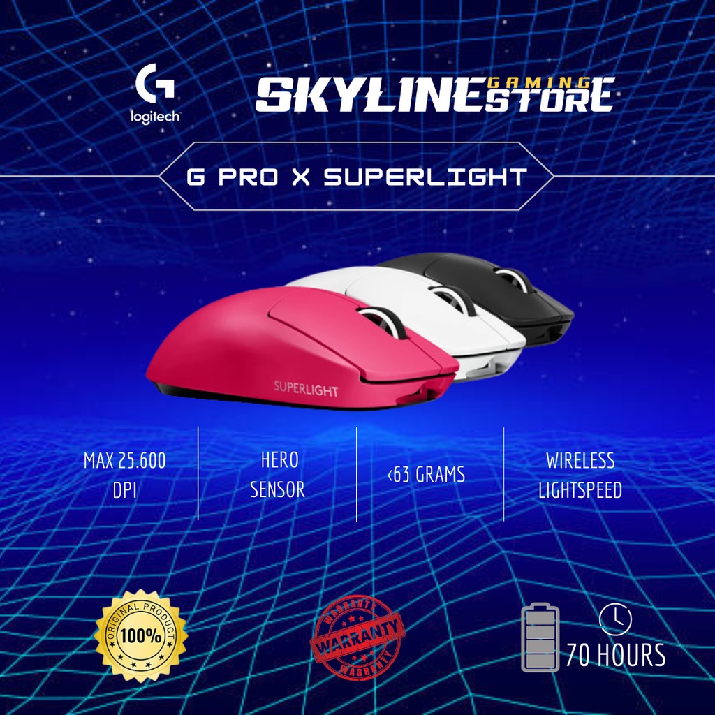 Jual Logitech G Pro X Superlight Wireless Gaming Mouse with HERO Sensor ...