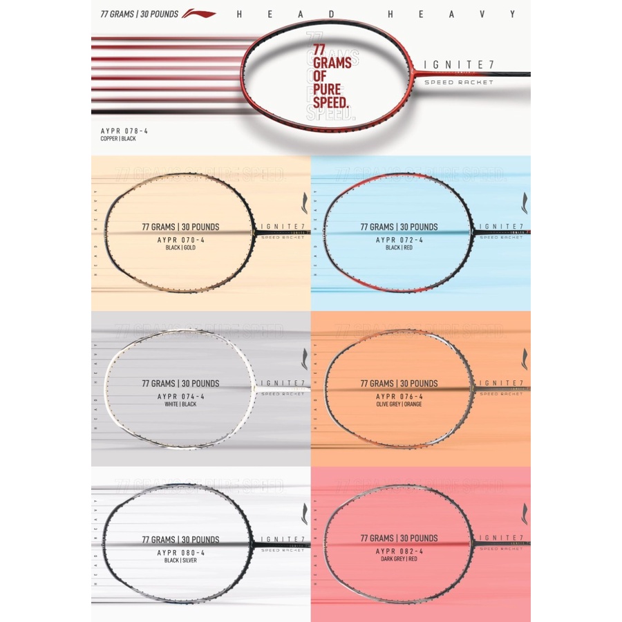 Jual RAKET BADMINTON LINING IGNITE 7 / IGNITE 7 ORIGINAL 100% | Shopee ...
