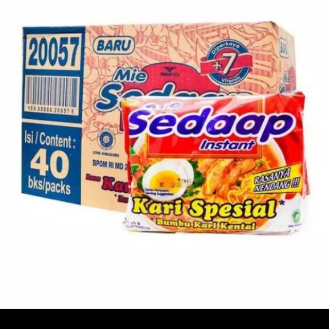 Jual Mie Sedaap Kari Spesial 1 Dus 40pcs mi instan sedap kari | Shopee ...