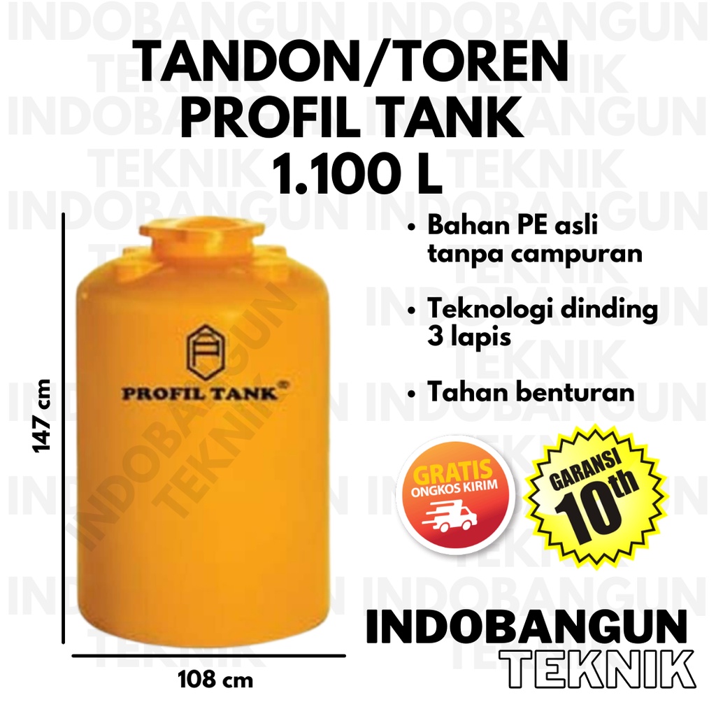 Jual Tandon Toren Tangki Air Profil Tank 1000 Liter TDA Harga Murah ...