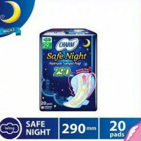 Jual Charm Safe Night 29cm isi 18 /9 buah pembalut malam (no.43 ...