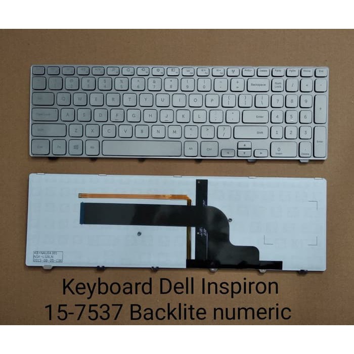 Jual Keyboard DELL Inspiron 15-7000 15-7537 15-7737 Backlite - Silver ...