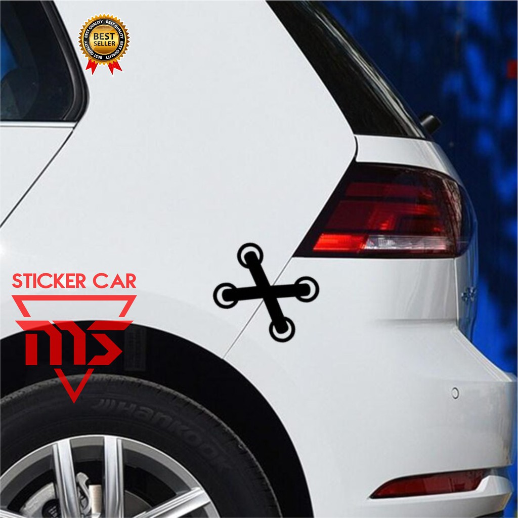 Jual Sticker Unik Garis Silang Cross Sticker Universal | Shopee Indonesia