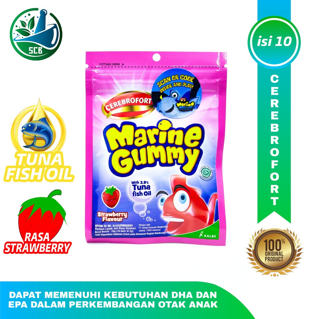 Jual CEREBROFORT MARINE GUMMY SACHET 10 TABLET (Harga Persachet ...