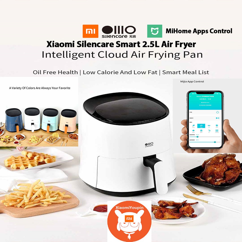 Jual Xiaomi Silencare Smart 2.5L Air Fryer Mijia Mihome Apps Control | Shopee Indonesia