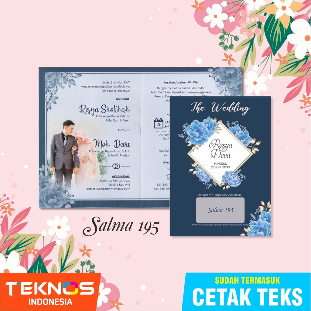 Jual UNDANGAN PERNIKAHAN MURAH UNIK ELEGAN - UNDANGAN NIKAH GLOSSY BW ...