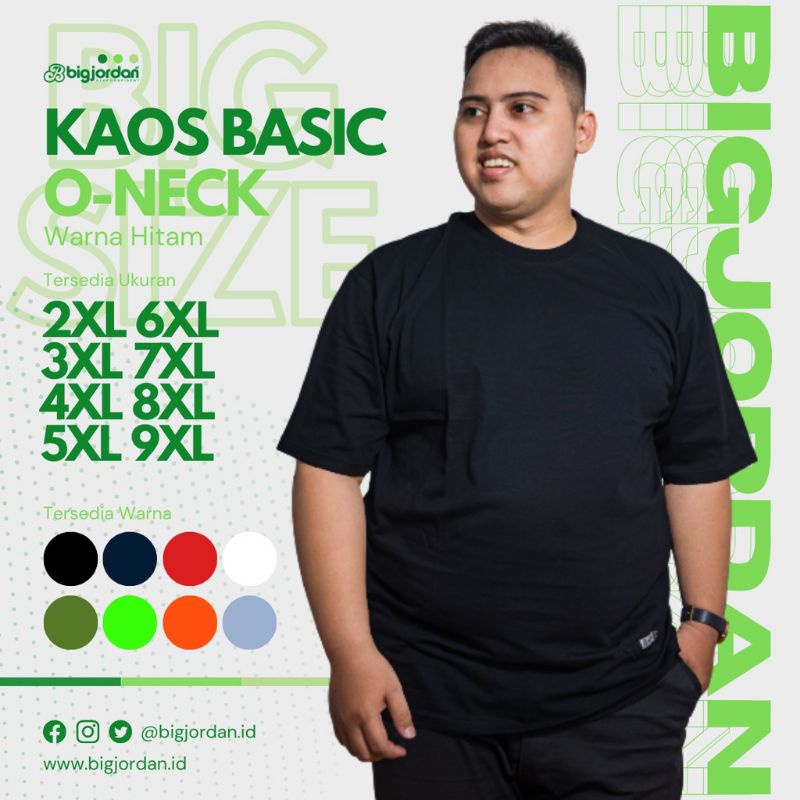 Jual Big Jordan Atasan Kaos Polos Big Size Original Jumbo xxxl xxxxl xxxxxl Kaos Oneck Ukuran ...