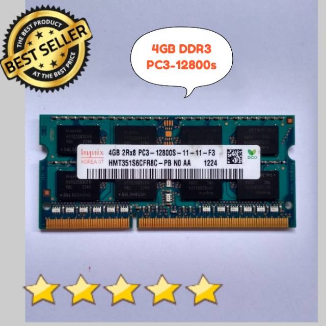 Jual 4 gb Hynix Korea 07 4GB DDR3 2rx8 PC3-12800s sodimm memori ram ...