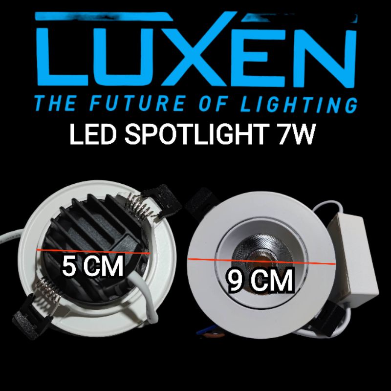 Jual LUXEN LAMPU DOWNLIGHT LED SPOTLIGHT 7W 7 WATT COB SNI GARANSI 1 TAHUN CAHAYA PUTIH COOL ...