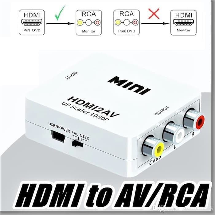Jual HDMI TO AV / RCA CONVERTER ADAPTER / MINI BOX / MINIBOX HDMI2AV ...