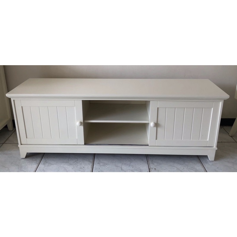 Jual Meja TV Sliding Putih Mahoni Duco Shabby Minimalis Simple Surabaya ...