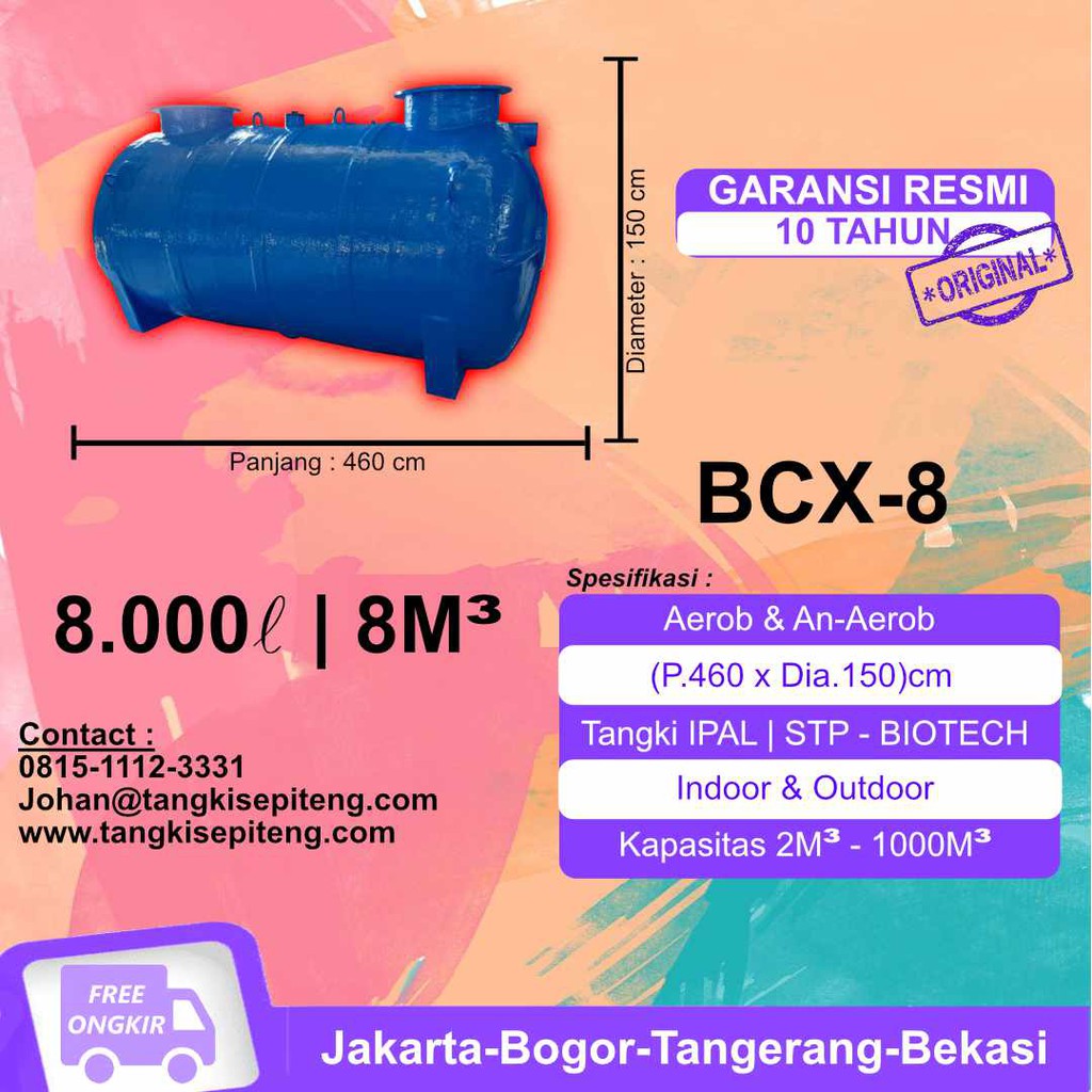 Jual BIOTECH IPAL 8000 Liter / 8M3 - BIO IPAL | Shopee Indonesia