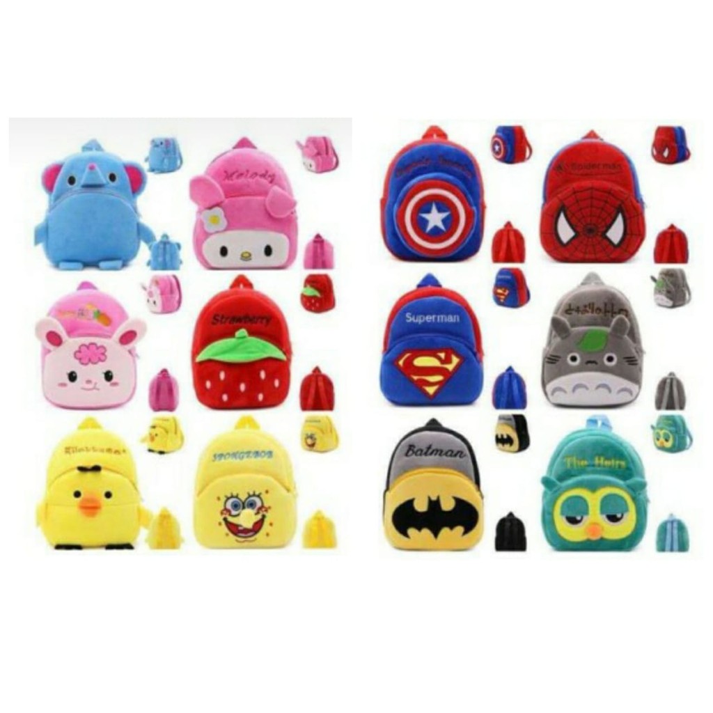 Jual MO - TS02 - Tas boneka kartun tas anak sekolah kids CUTE KARAKTER ...