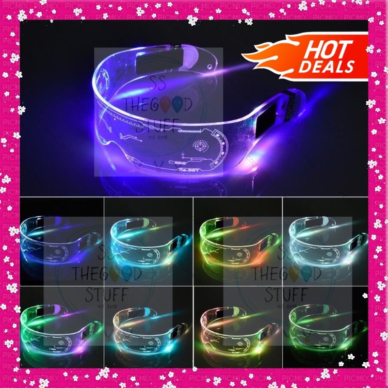 Jual Kacamata Led Goggles Berubah warna Ironman / Kacamata Party ...