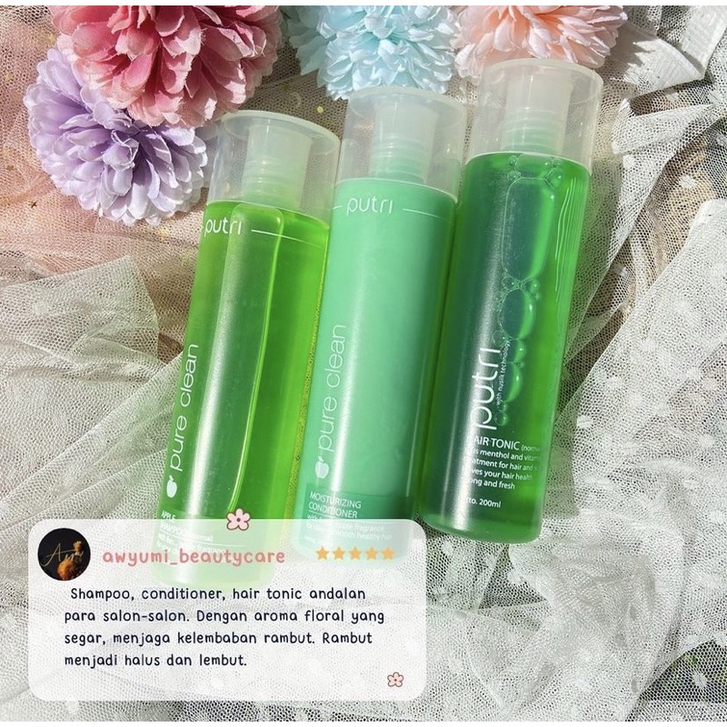 Jual Putri Pure Clean Moisturizing Shampoo, Conditioner dan Hair Tonic ...