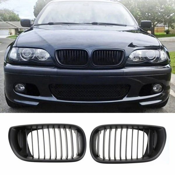 Jual Grill BMW E46 Facelift Single Slats 1 Pasang - Matte Black ...