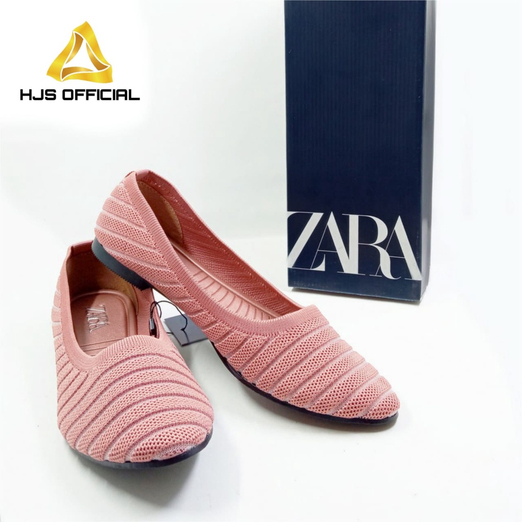 Jual Sepatu Wanita Flat Zara Original Rajut Flyknitt Flatshoes Cewek ...