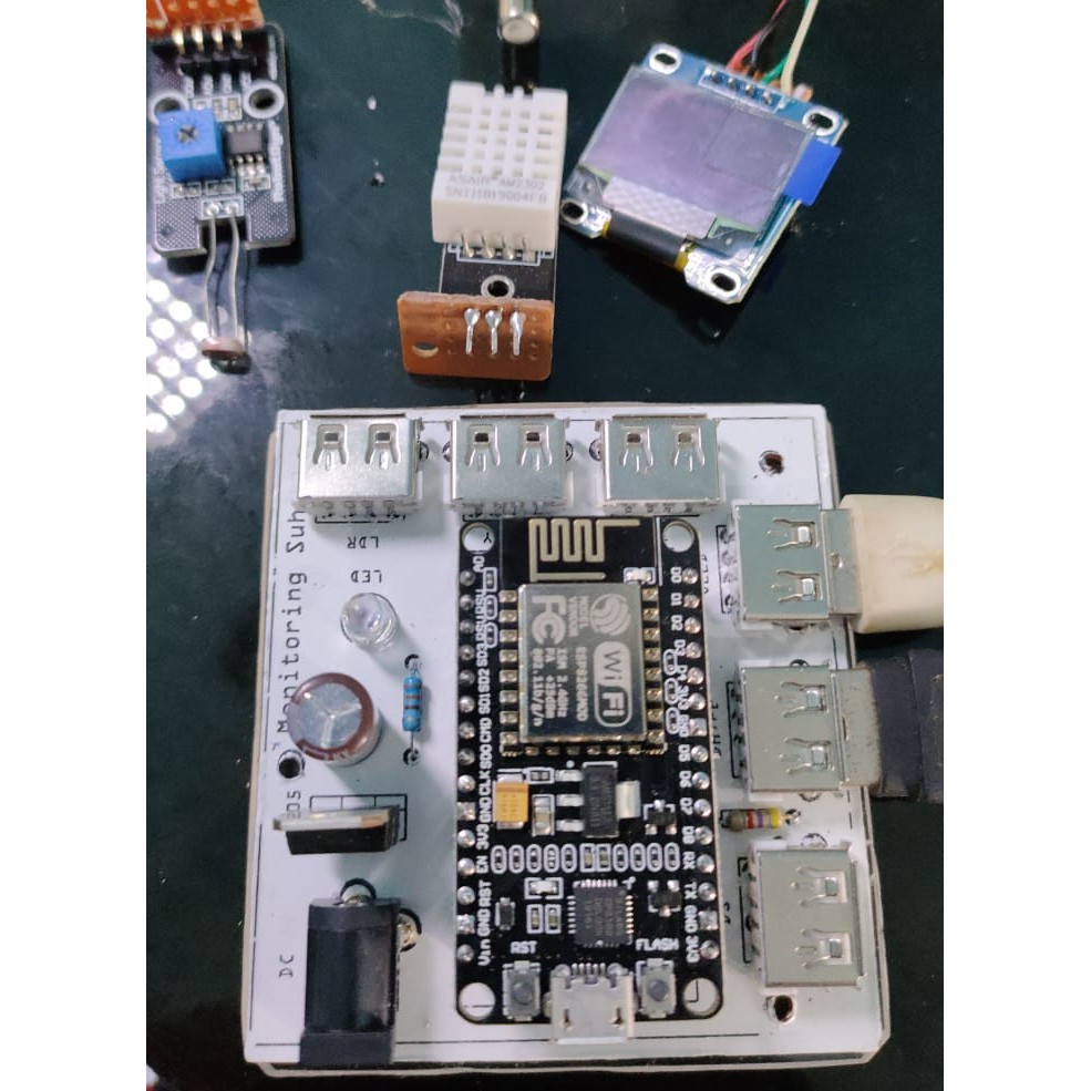 Jual Paket Belajar Mandiri Monitoring Suhu Tampilan OLED dan akses ...