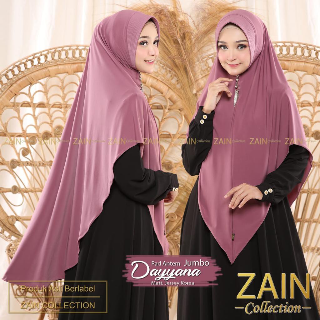 Jual Jilbab Syari Bergo Dayyana Jumbo Ori Zain Collection BY QOID | Shopee Indonesia