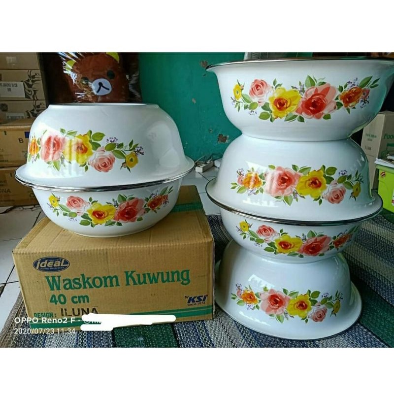 Jual baskom kuwung enamel d40cm | Shopee Indonesia