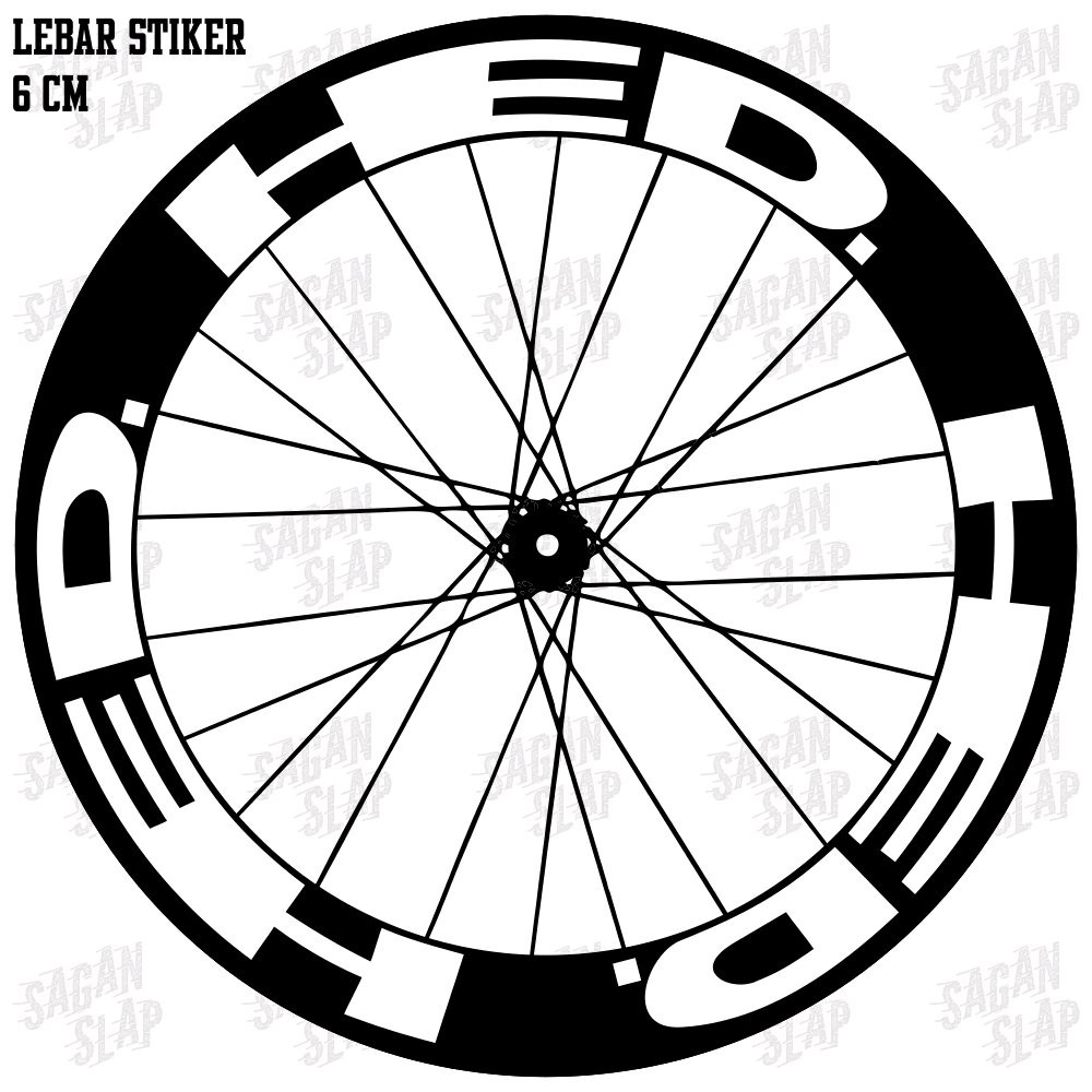 Jual Sticker Decal Rims HED lebar stiker 5 dan 6 cm rim 700c | Shopee ...