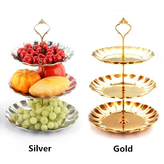 Jual Piring Buah Stainless 3 Susun (Bisa utk tempat buah, kue, permen ...