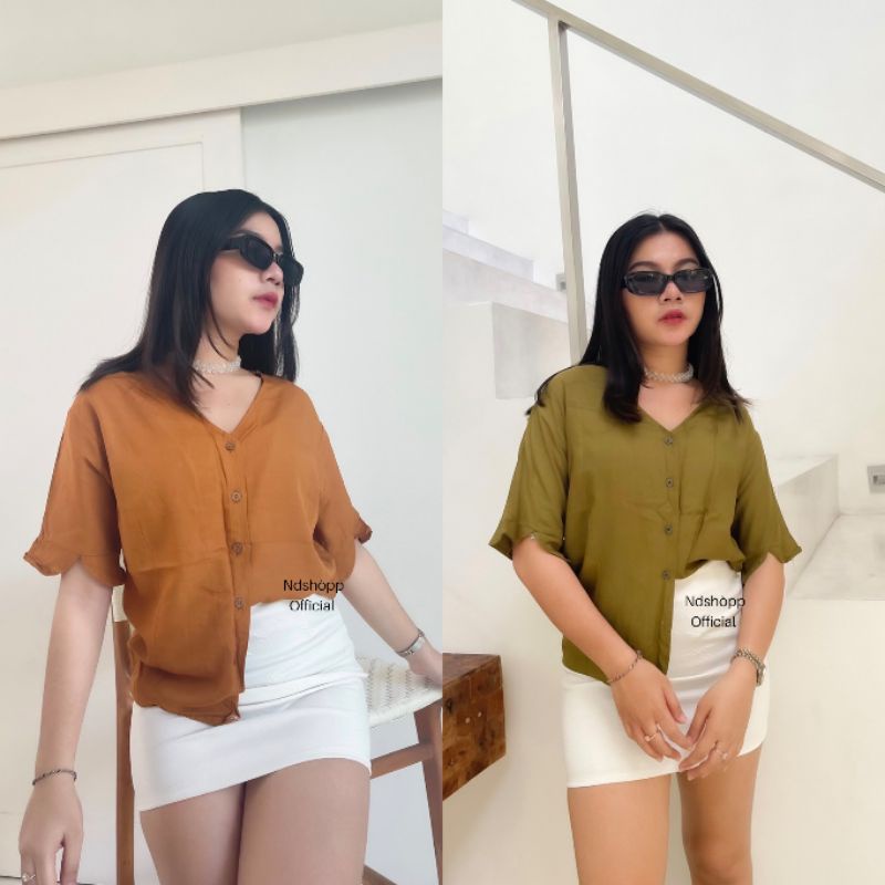 Jual KEMEJA WANITA KEMEJA JESSICA TOP RUMPLE KEMEJA UNTUK KERJA BAJU ...