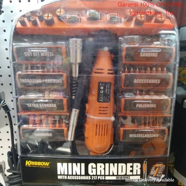 Jual MINI GRINDER SET 217 PCS KRISBOW | Shopee Indonesia