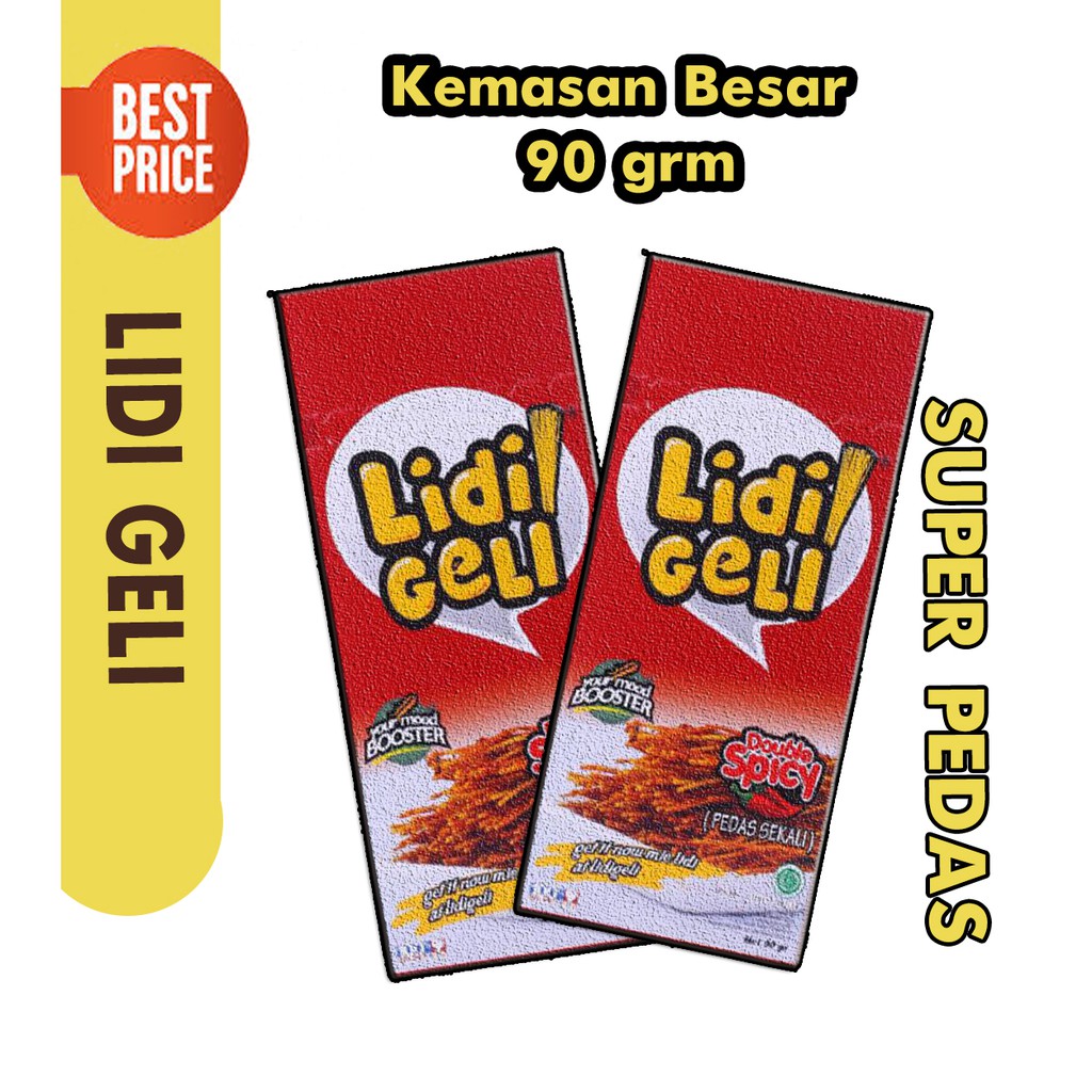Jual Lidi Geli Super Pedas 90 Gram [Kemasan Besar] | Shopee Indonesia