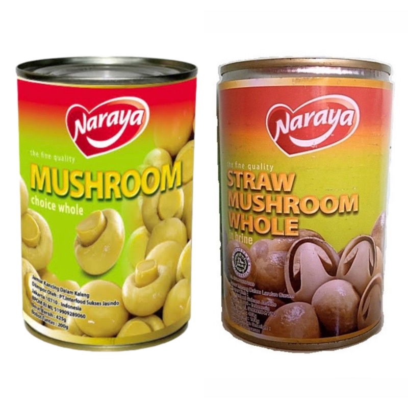 Jual Naraya Mushroom 425gr/Naraya Straw Mushroom Whole/Jamur Kancing ...