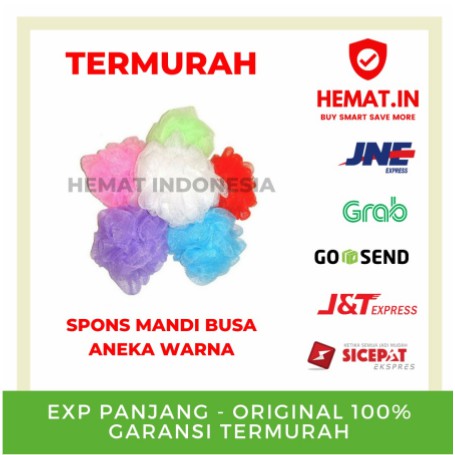 Jual SPONS SABUN MANDI SABUT MANDI SHOWER PUFF BUSA MANDI 30GR 30 GR ...