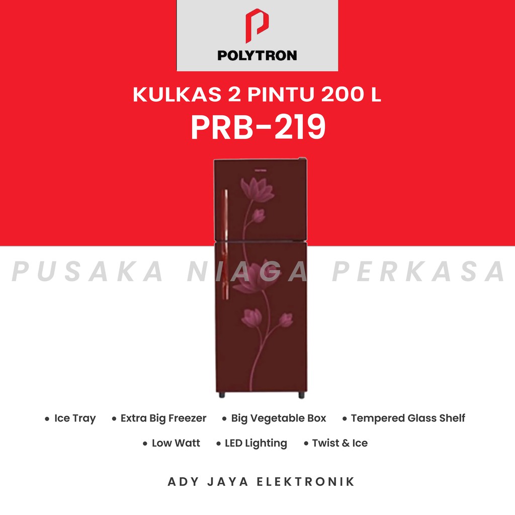 Jual KULKAS POLYTRON 2 PINTU PRB-219R | Shopee Indonesia