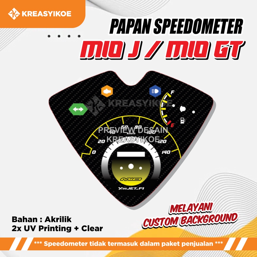 Jual Papan Panel Speedometer Yamaha Mio J Mio GT Custom Desain | Shopee ...